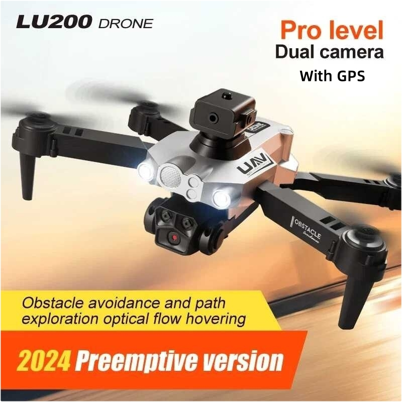LU200 drone 360° rotate obstacle avoidance remote Drones with camera ...