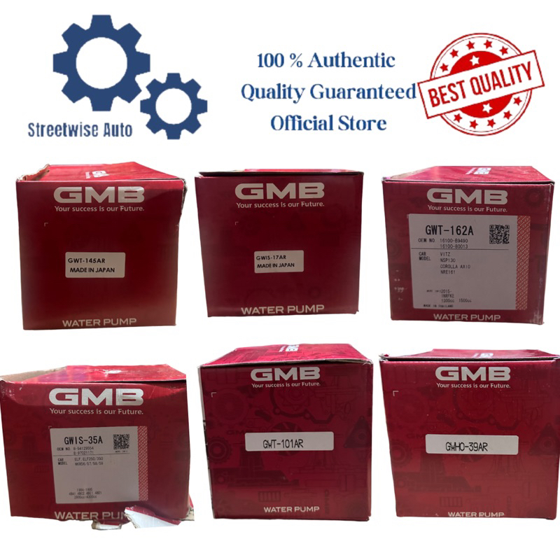 GMB water pump (hiace,C240,4BA1/4BB1, 4BE1/4BG1,pajero/4D56,innova ...