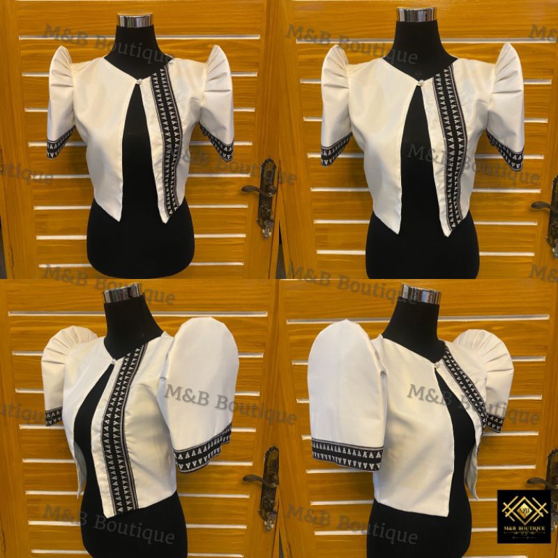 Modern Filipiniana Blazer/Top/Bolero (Ethnic Design) | Shopee Philippines