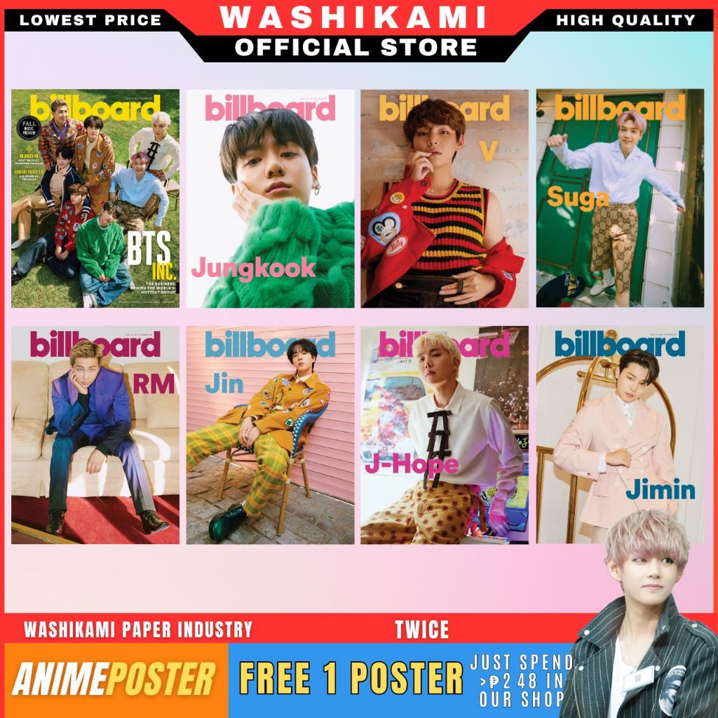 BTS - Billboard Poster : Official A4 KPOP Posters / Sticker Poster ...