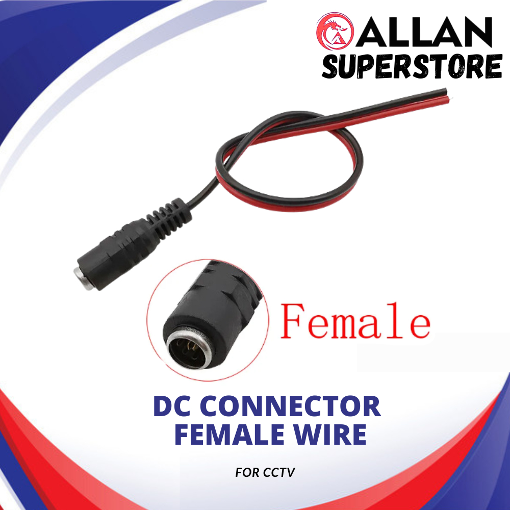 Female Plug 12V Dc Power Pigtail Cable Jack For Cctv Camera Connector ...