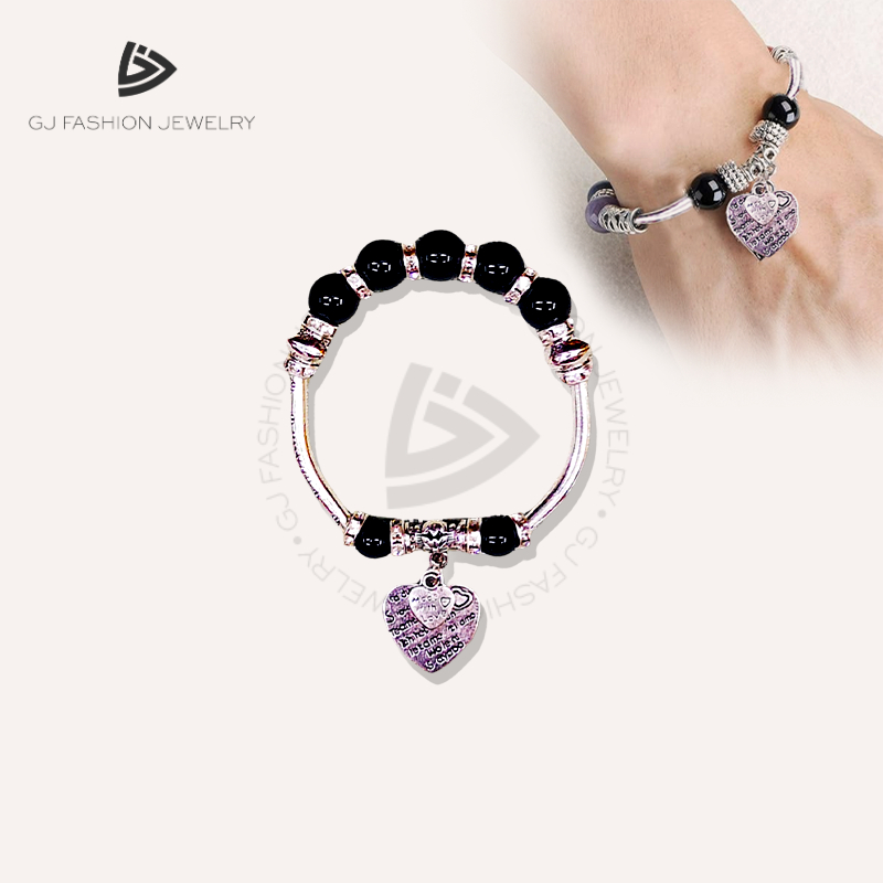 pandora black onyx gemstone charm lucky charm bracelet 2024 beads ...