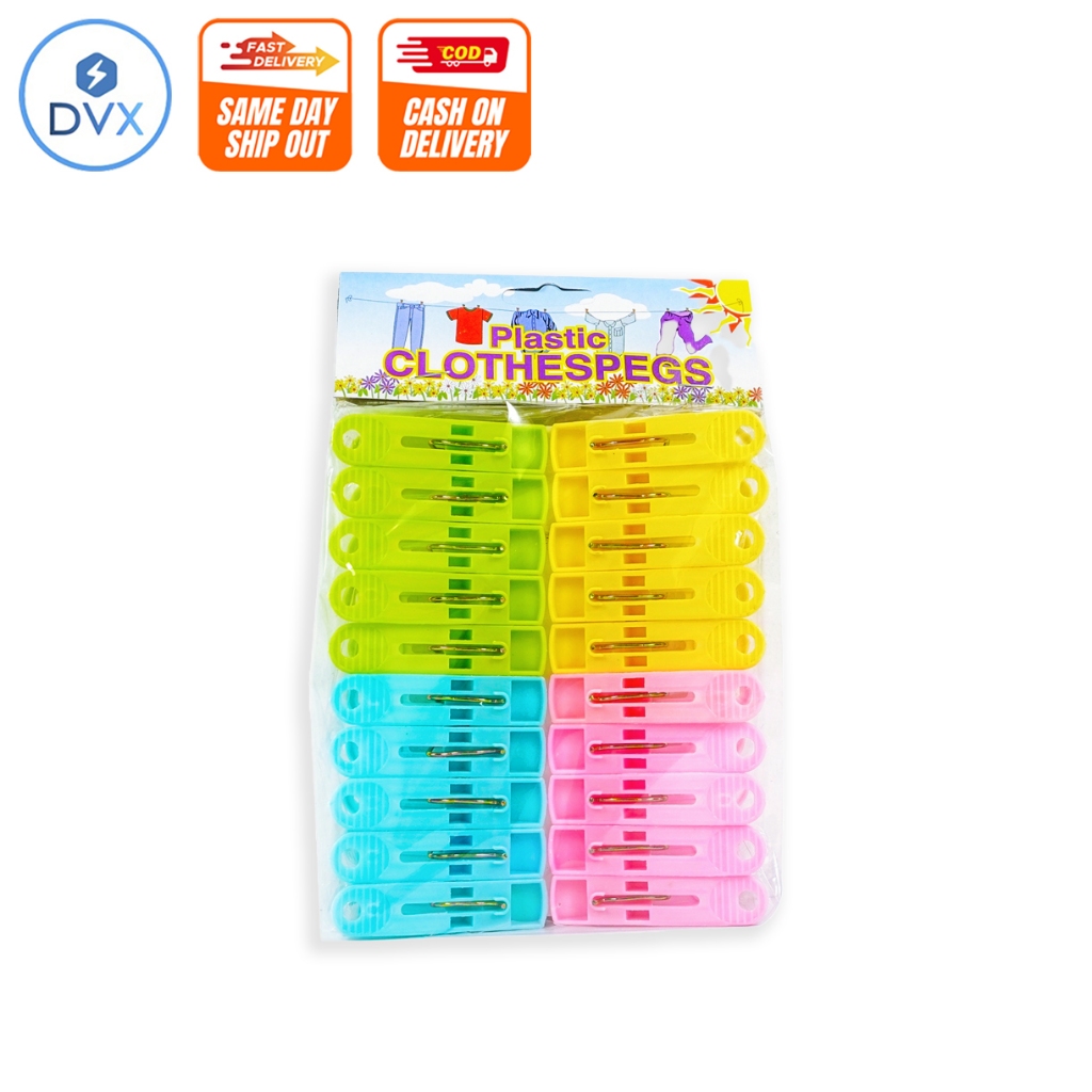 COD DVX #9017 Clothes Pins/Pegs - Plastic Laundry Dress Clip Pin Sipit ...