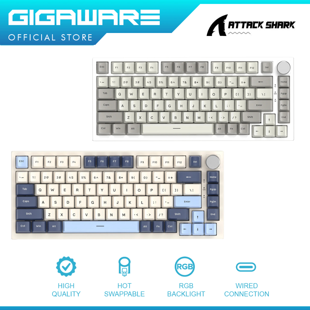 Attack Shark K85 75% Wired Rapid Trigger Mechanical Gaming Keyboard Magnetic Switch HE | Shopee ...