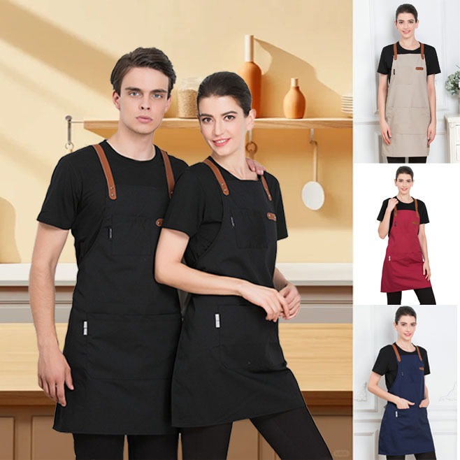 Thickened wear-resistant barista apron canvas belt sling coffee bar ...