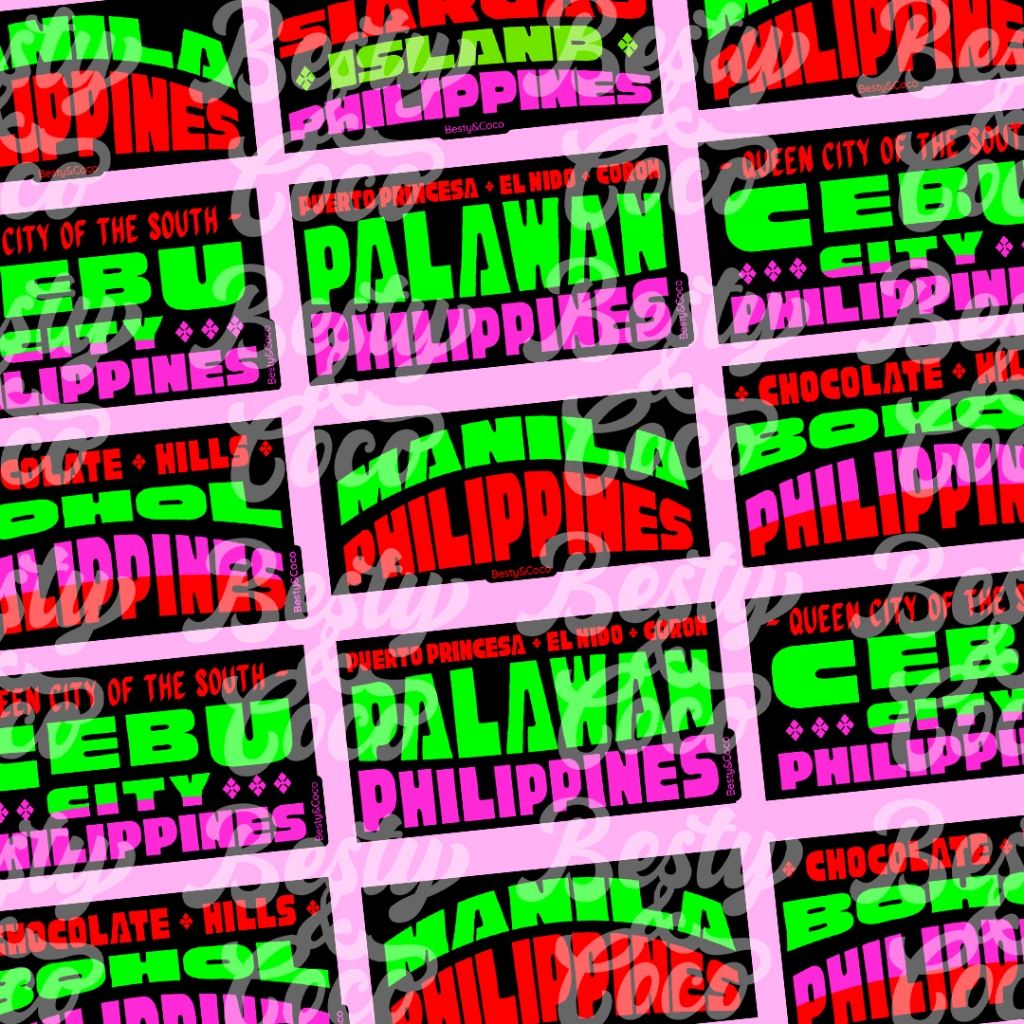 Besty&Coco Jeepney Philippine Tourist Signage Matte Vinyl Waterproof ...