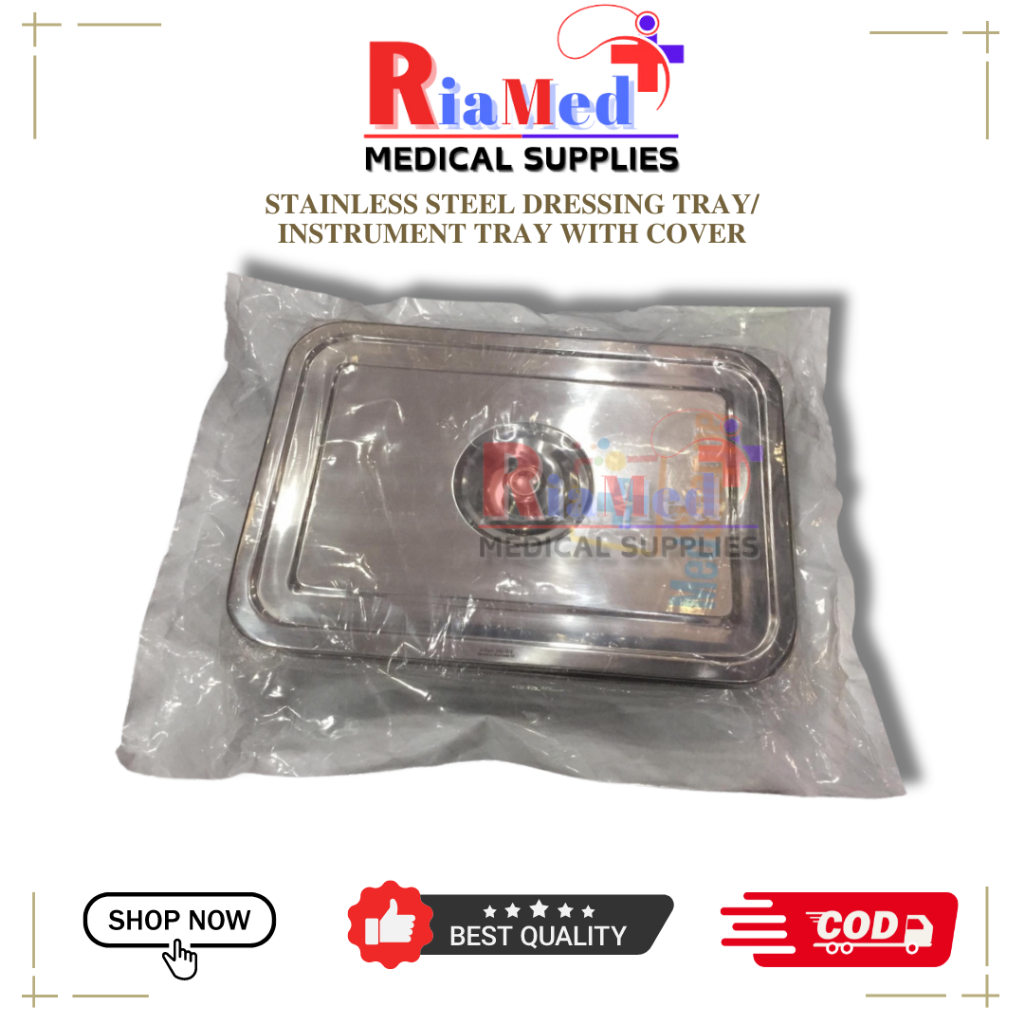 Stainless steel Dressing tray/instrument tray with cover | Shopee ...