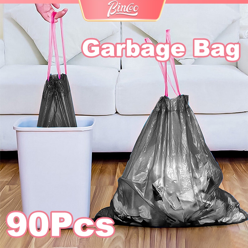 BINCOO 90pcs Disposable Trash Bag Black Large Capacity Garbage Bag ...