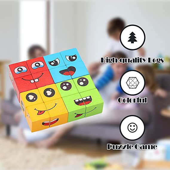Face-changing Rubik's Cube Building Blocks Educational Children's Toys ...