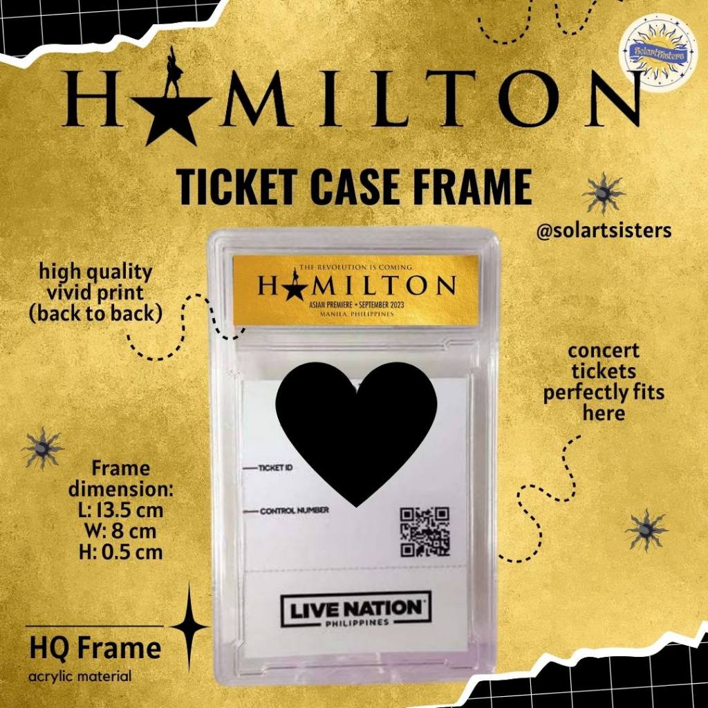 HAMILTON Asia Premiere World Tour Ticket Case Frame Keeper Photocard ...