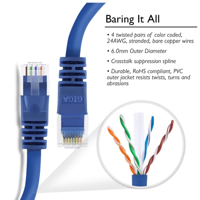 Internet Network Cable Outdoor Available Cat-6 10M 15M 20M 30M 40M 50M ...
