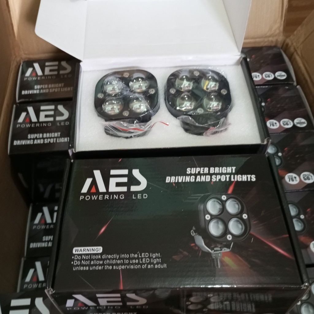 AES Laser gun mini driving light projector type 4 wires White / Yellow ...