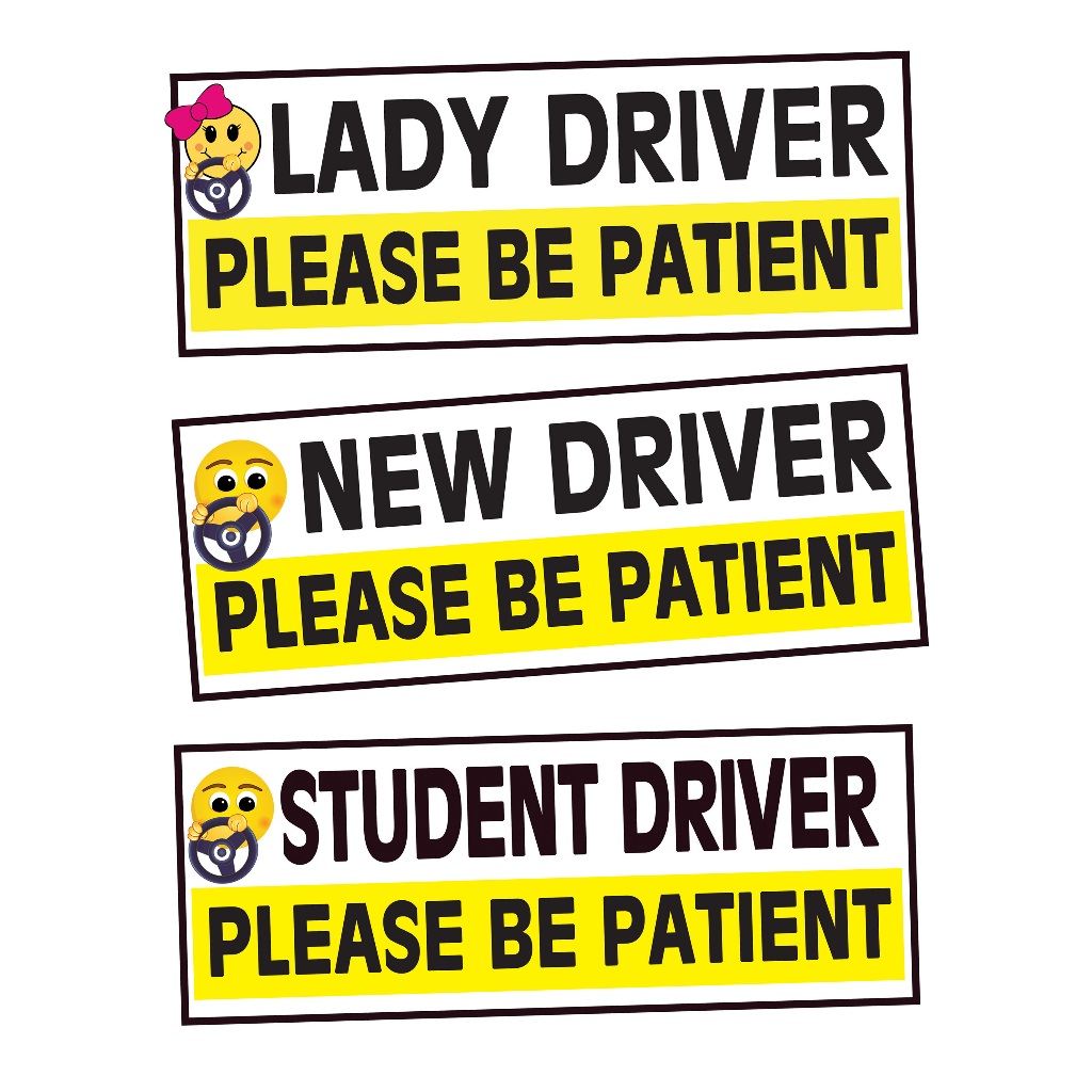 New Driver Waterproof Sticker Lady Driver Sticker Student Driver ...