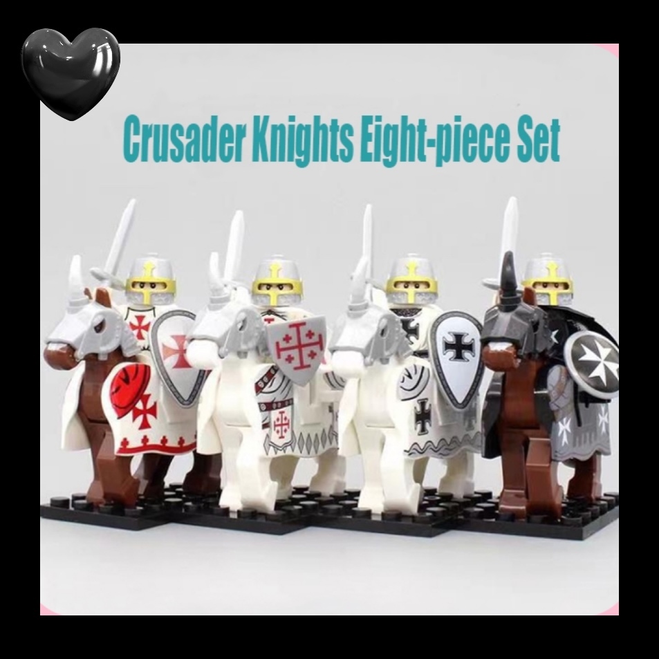 8PCS Crusader Knights 4 knights + 4 horse legions Soldier figures ...