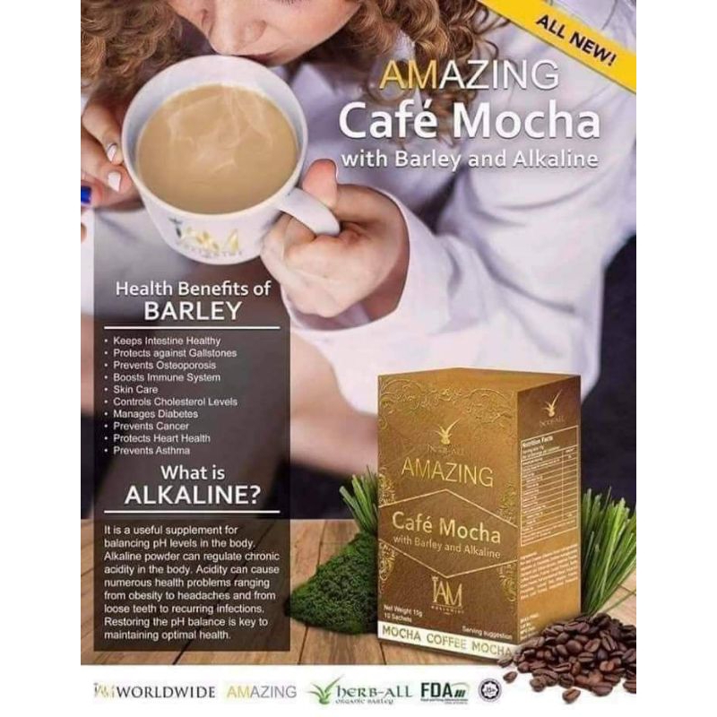 ORIGINAL AMAZING CAFE MOCHA with BARLEY and ALKALINE. | Shopee Philippines