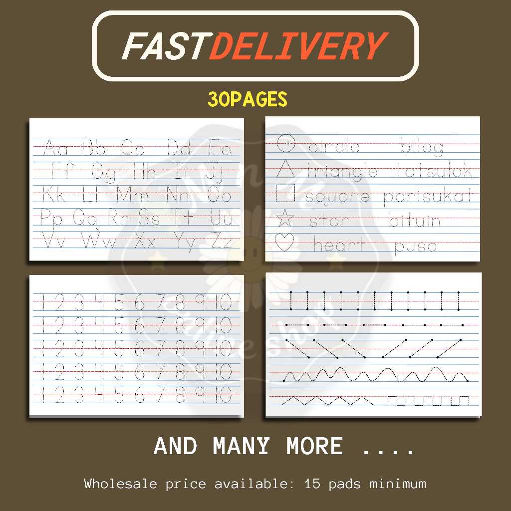 FAST SHIPPING! TRACING PADS | NAME TRACING | ALPHABET | MIXED PAD | 20 ...