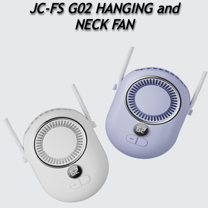 JC-FS G02 USB Rechargeable Portable Hanging Waist and Neck Fan with 3 ...