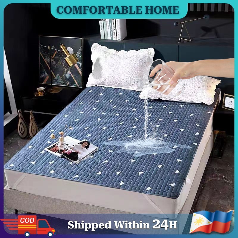 Waterproof Mattress Protector Topper Bed Sheet Sing/Queen/King bedsheets Mattress Cover | Shopee ...