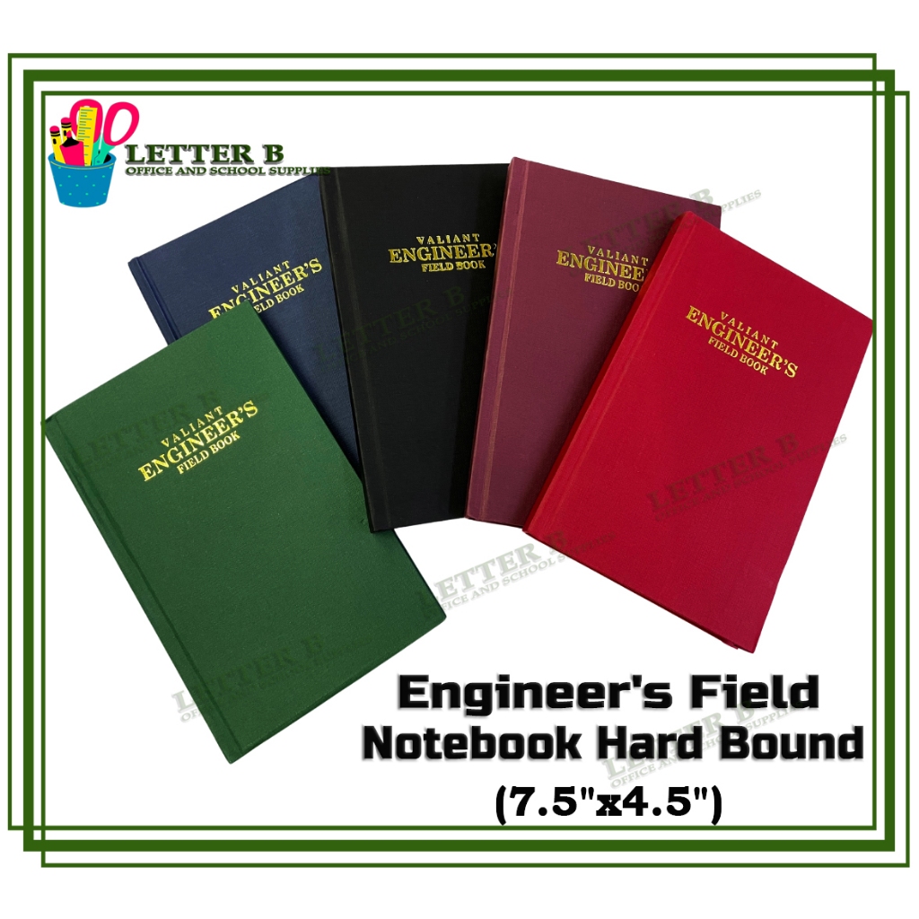 Engineer's Field Notebook Hard Bound Size 7.5"x4.5" (Hard Cover Random ...