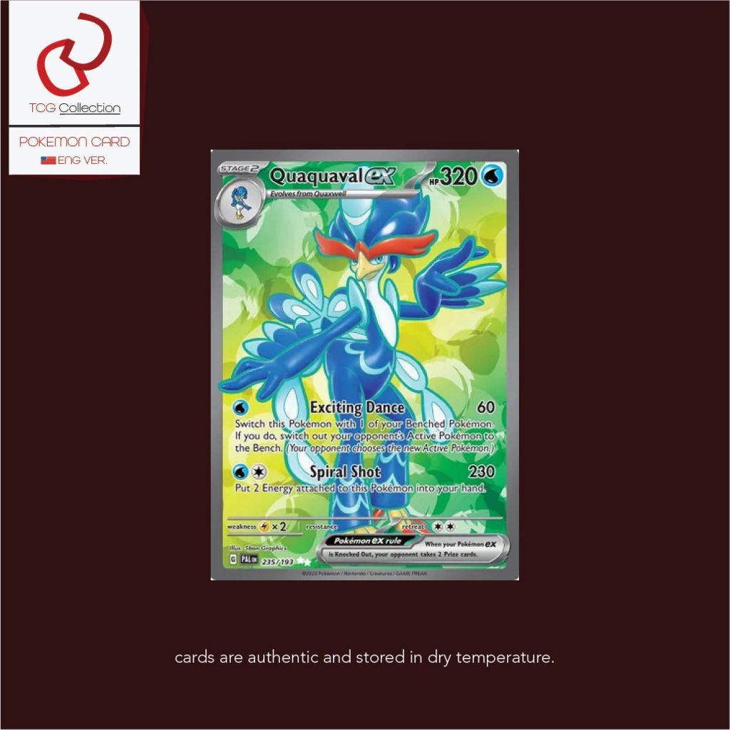Quaquaval ex - 235/193 - SV02: Paldea Evolved- Pokemon TCG (ENGLISH ...