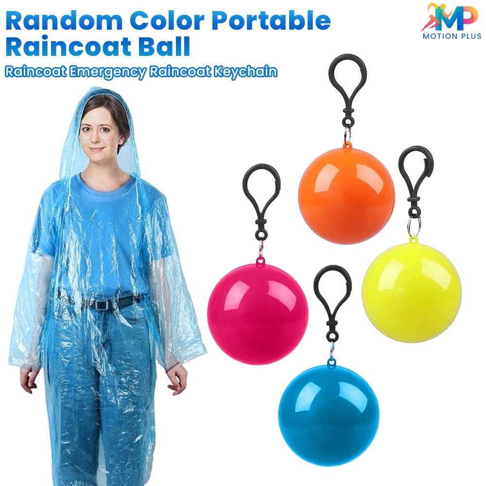 【MOTION PLUS】 Random Color Portable Raincoat Ball Raincoat Emergency ...