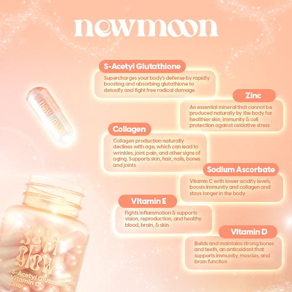 [1] NEW MOON 500mg S-Acetyl Glutathione, Collagen & Vitamin | Glowing ...