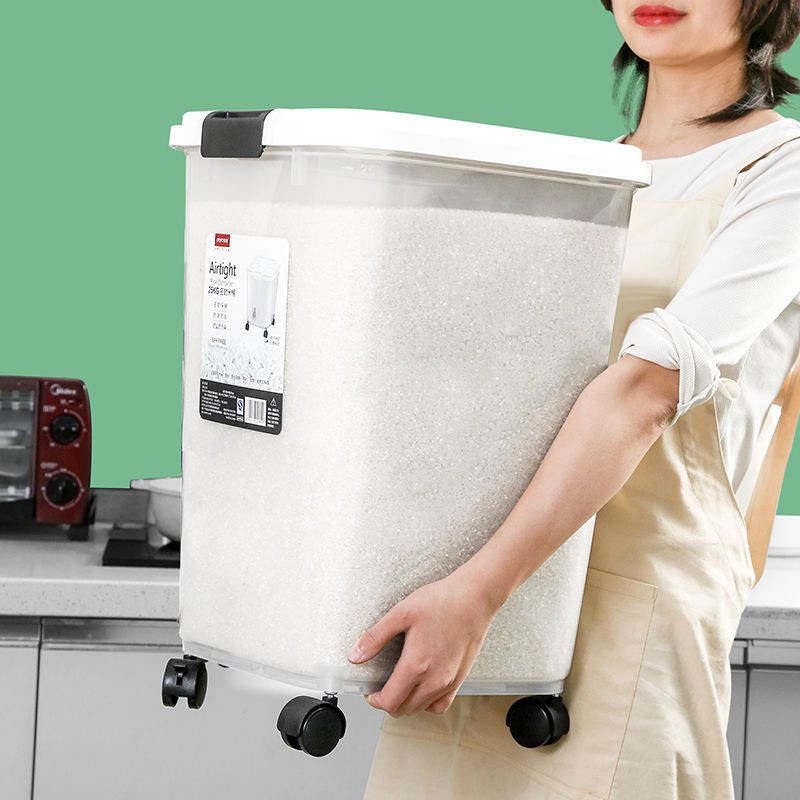 rice dispenser 25 kg airtight food container high-capacity rice storage ...