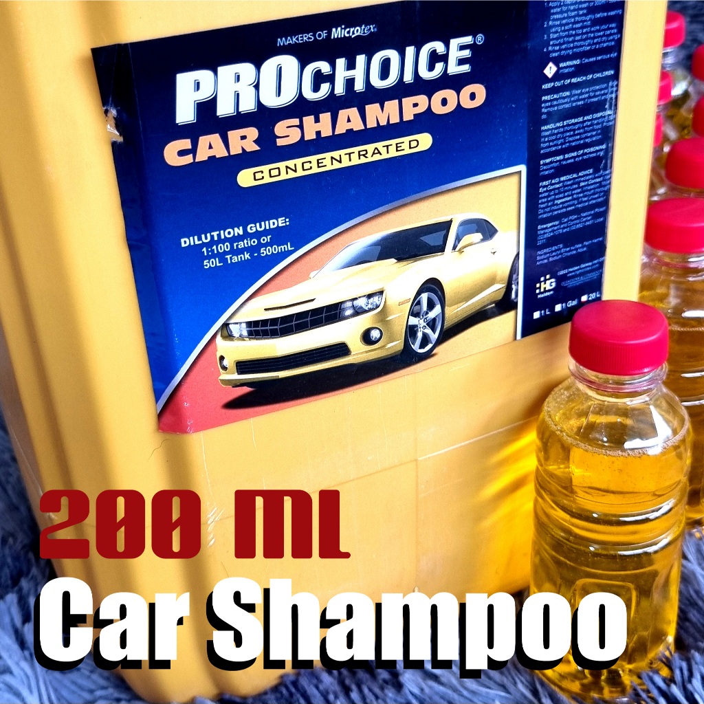 Prochoice Concentrated Car Shampoo 200ml by Microtex Motorcycle Shampoo ...