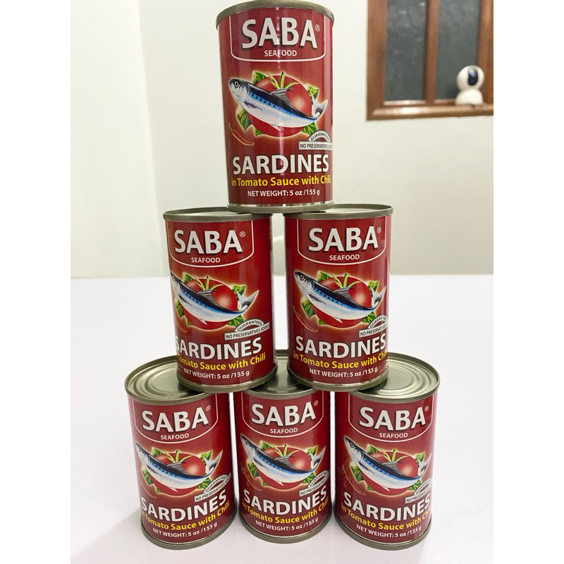 6’s SABA Seafood SARDINES in Tomato Sauce with Chilli | Shopee Philippines