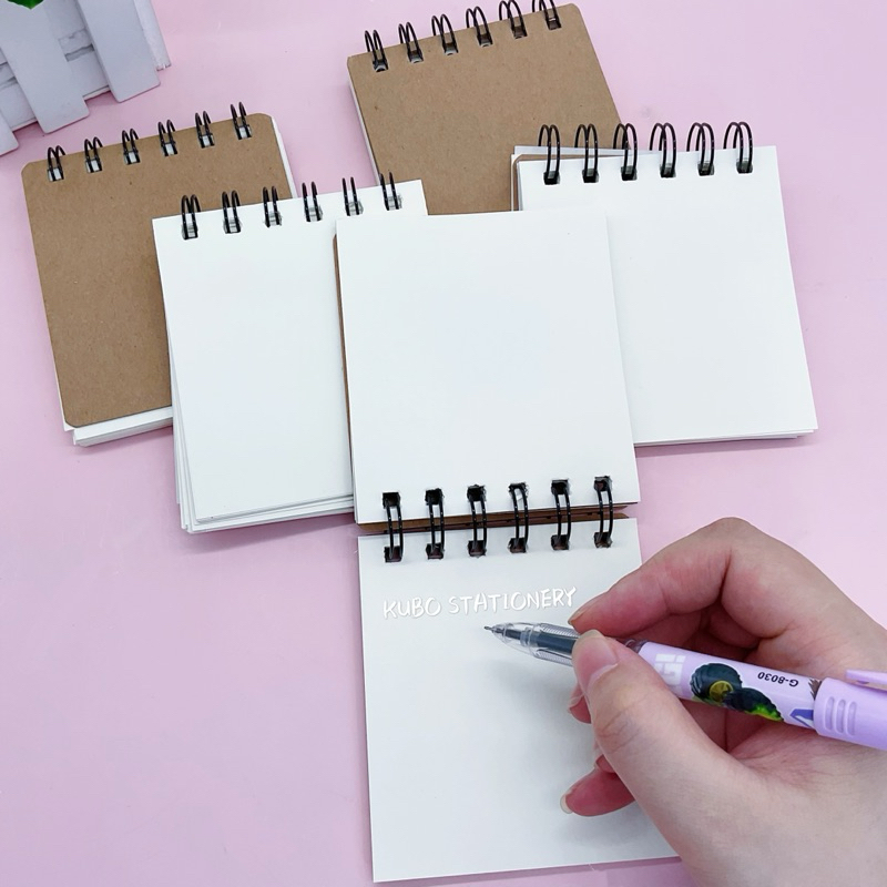 06 Mini Blank Coil Notebook Student Flip Portable Handheld Small ...