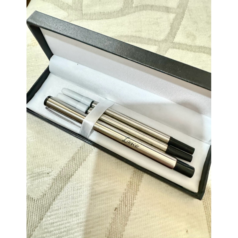 Personalized Sign Pen with two refill ALL BLACK INK Free Name Engrave ...