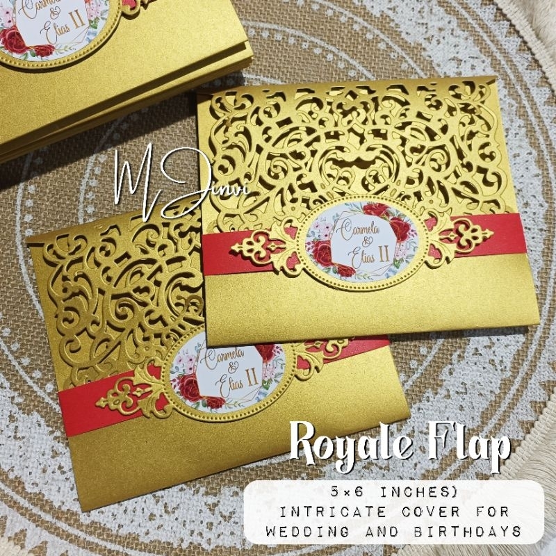 MJ ️ Royal Flap Invitation Cover / Holder for Wedding and Birthday ...