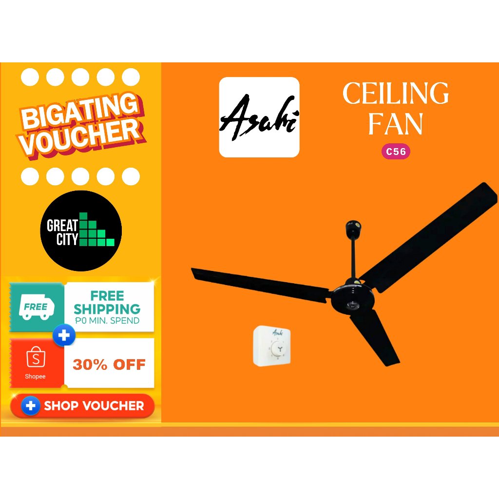 Asahi ORIGINAL Ceiling Fan C-56 | Shopee Philippines