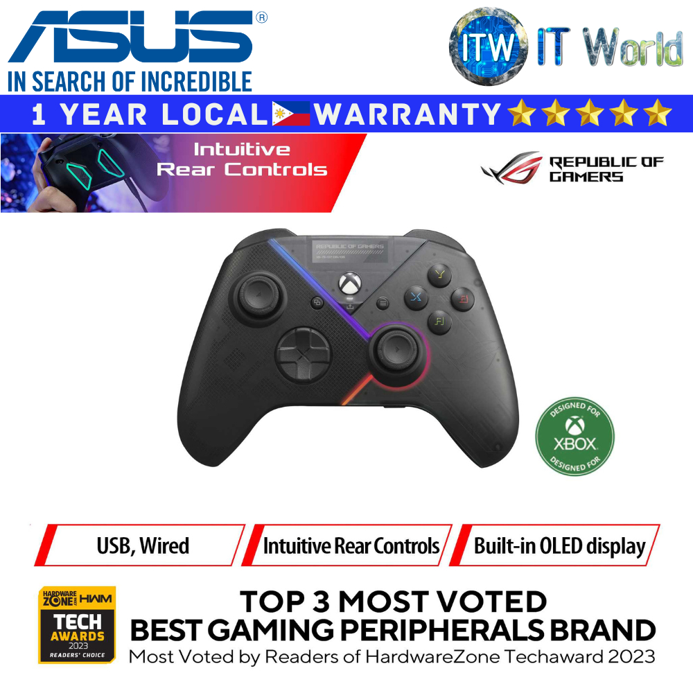 Itw | ASUS Gaming Controller ROG Raikiri Wired Black | Shopee Philippines