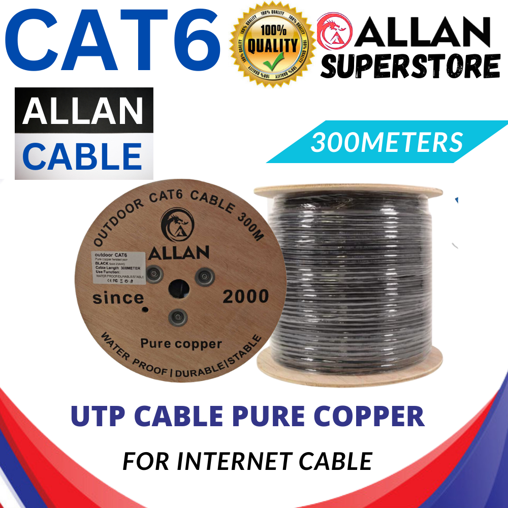 Allan Superstore Pure Copper Cat6 300m Outdoor For Network Connection ...