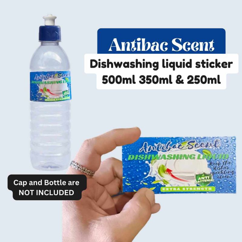 Aremz 36 Pcs Generic Sticker Label (500ml 350ml 250ml) for Dishwashing ...