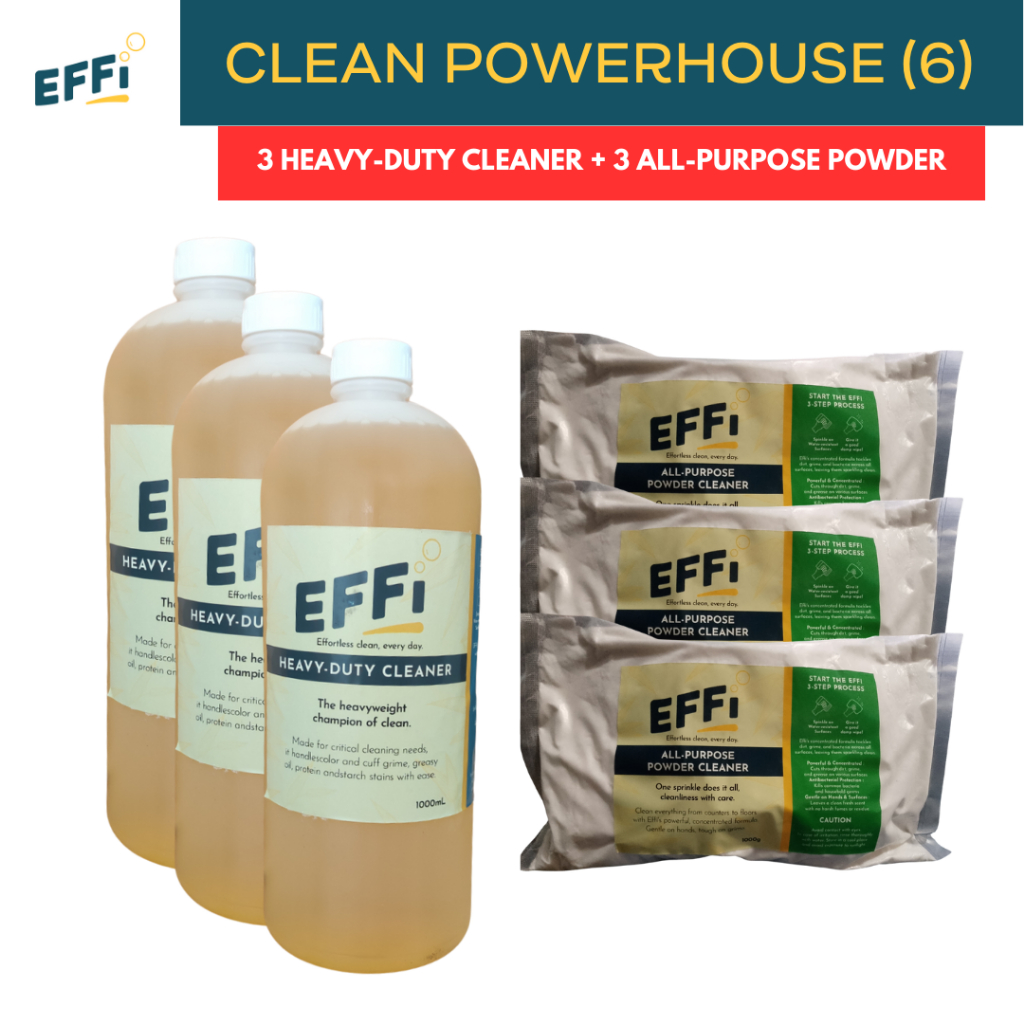 EFFI Heavy-Duty Cleaner 3PC 1000ML PLUS 3PC 1K All-Purpose Powder Cleaner | Shopee Philippines