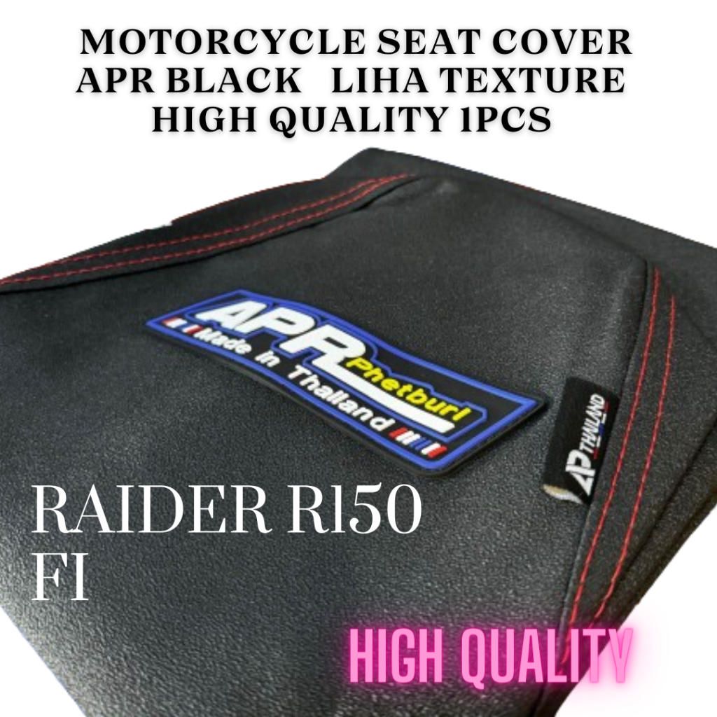 RAIDER R150 FI MOTORCYCLE SEAT COVER APR BLACK OREO LIHA TEXTURE HIGH ...