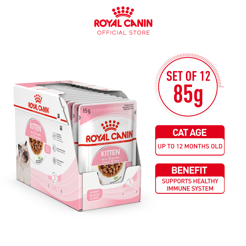 Royal Canin Kitten (85g x 12 pouches) Wet Cat Food - Feline Health Nutrition | Shopee Philippines