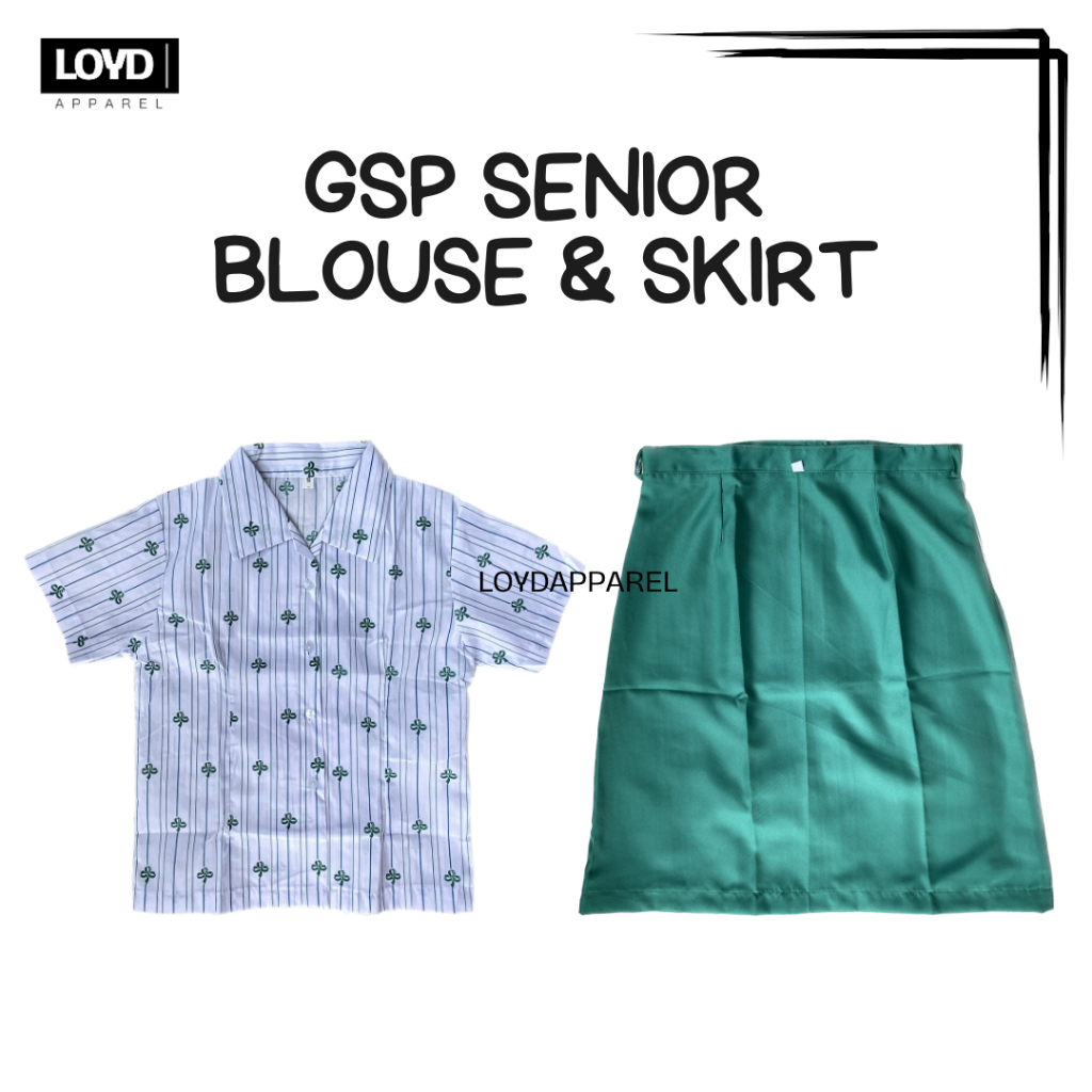 Senior Scout Terno Blouse & Skirt Type A Scout Uniform for Girls ...