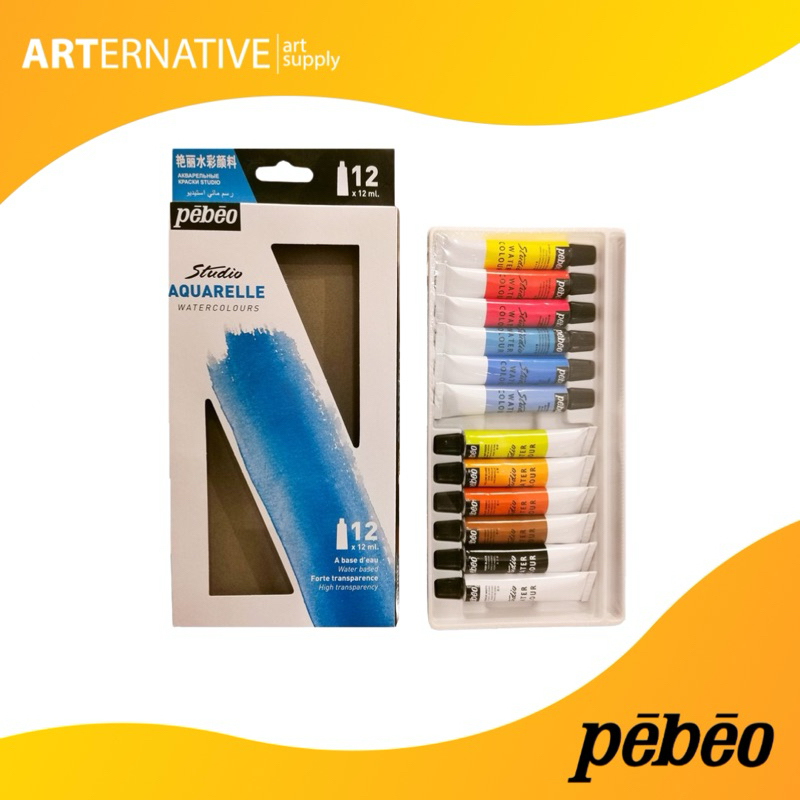 Pebeo Watercolor Paint Set 12ml 12/24pcs | Shopee Philippines