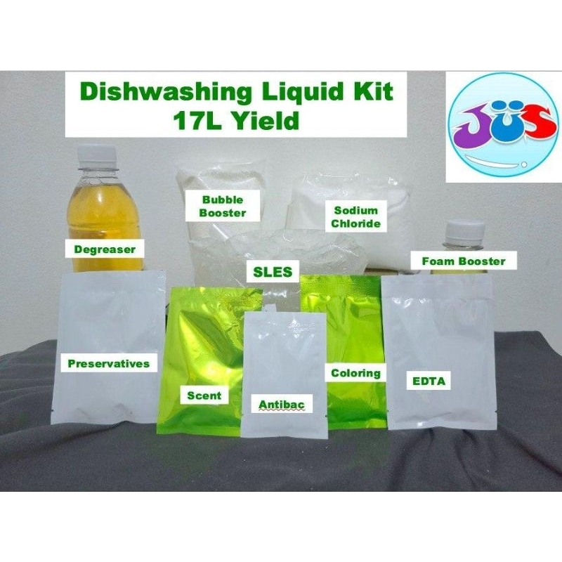 Improved! JUS Good Quality DIY Dishwashing Liquid Kit 17L Yield ...