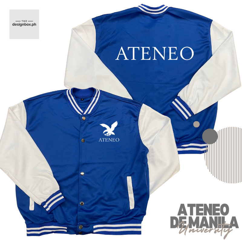Ateneo ADMU Varsity Baseball Jacket Unisex Oversized | Shopee Philippines