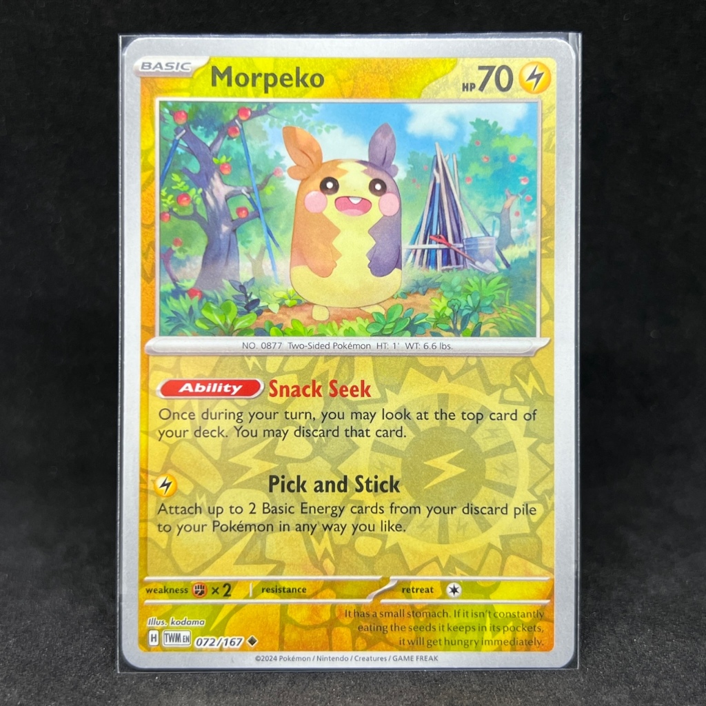 Pokemon TCG Morpeko 072/167 2024 Scarlet & Violet Twilight Masquerade ...