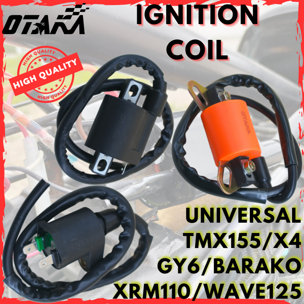 IGNITION COIL FOR GY6/BARAKO/TMX155/XRM110/WAVE125/X4/UNIVERSAL HIGH ...