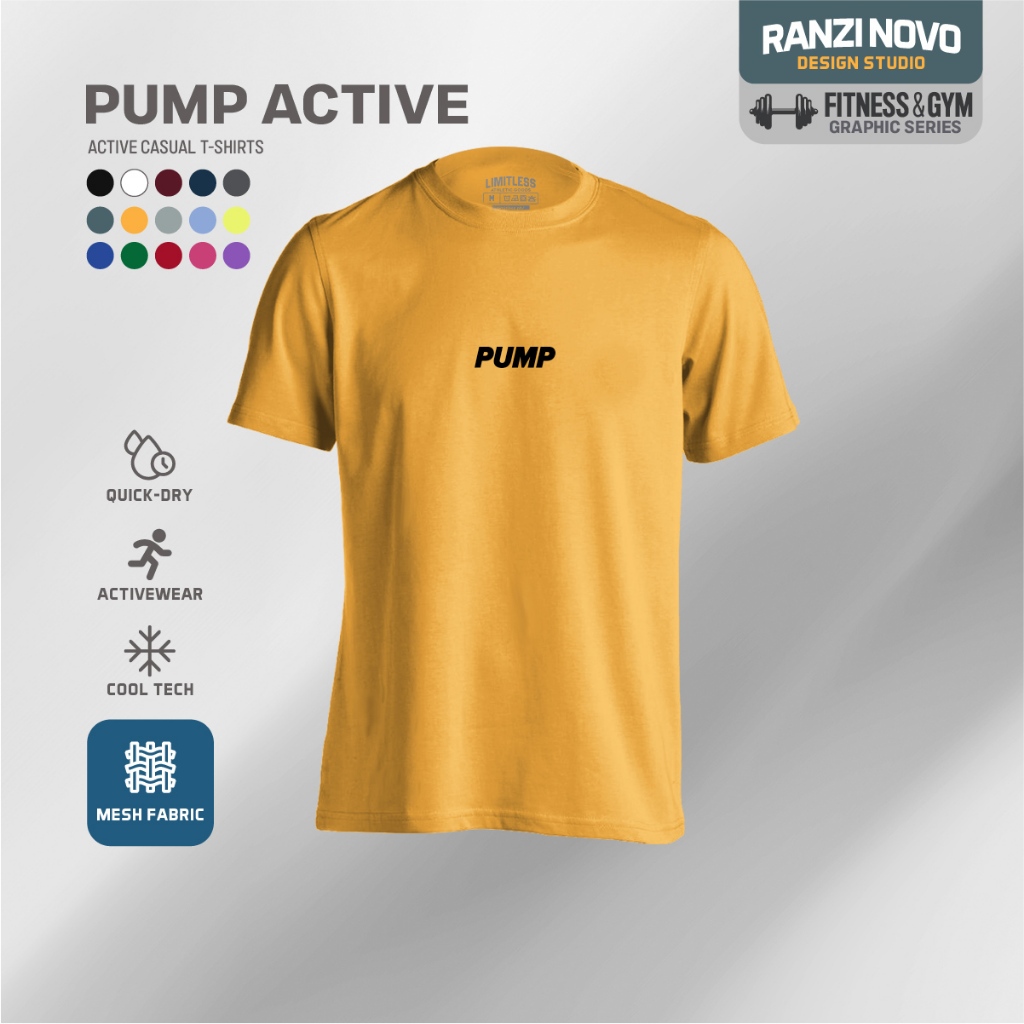Pump Shirt Design - Drifit Running Gym Training Fitness Activewear ...