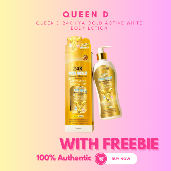 QUEEN D SKIN ESSSENTIALS - 24K HYA GOLD BODY LOTION WITH NIACINAMIDE ...