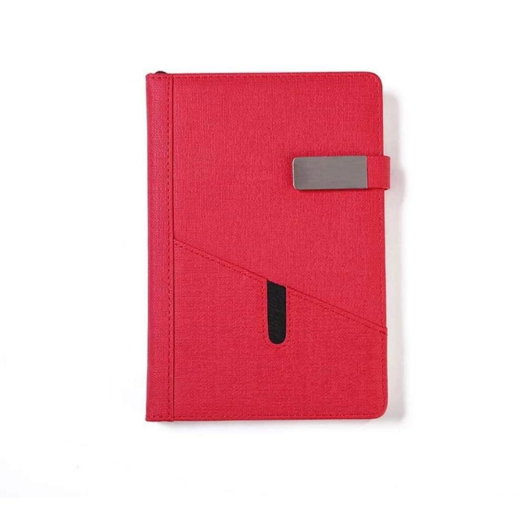 Leather Style Notebook w/ Front Card Slot Magnetic Lock Notebook ...