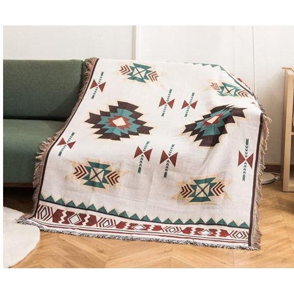 M&A 1PC (Not Fully Covered) Soft Durable Boho Geometric Sofa Cover ...