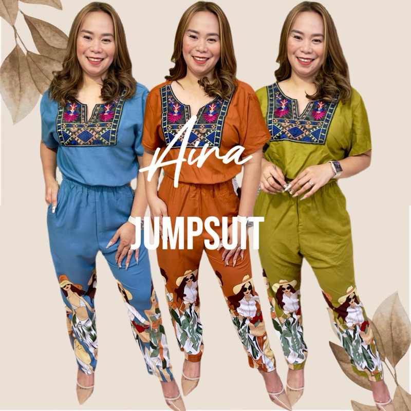 AIRA PLUS SIZE BOHO JUMPSUIT | RITCHROXRTWSHOP | Shopee Philippines
